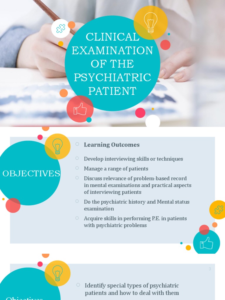 Clinical Exam of The Psychiatric PX HX MSE Signs Symptoms Modified For ...