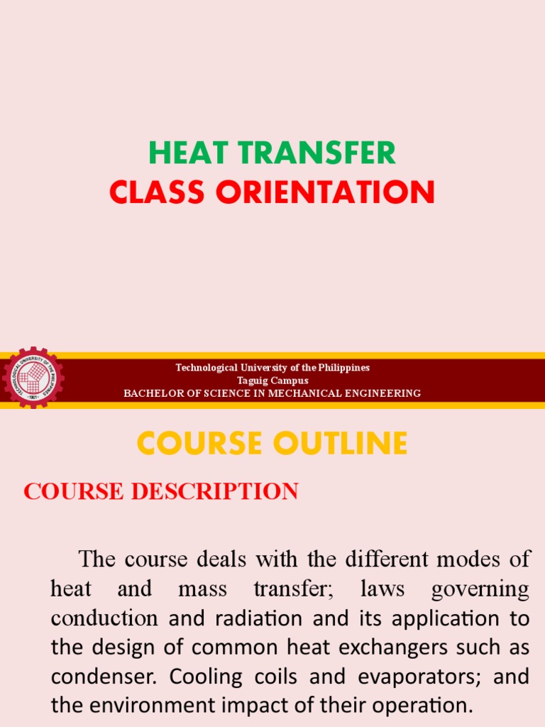 Heat Transfer Course Outline | PDF | Heat Transfer | Heat Exchanger