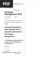 Strategic Management Exam Questions | PDF | Strategic Management | Business