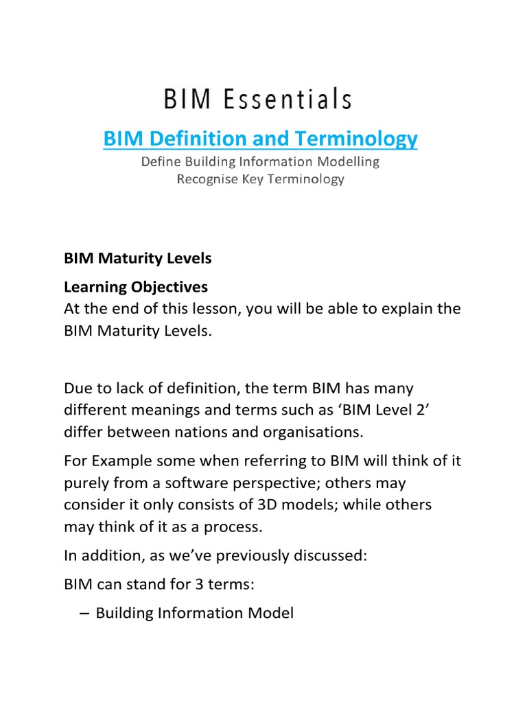 BIM Maturity Levels Explained | PDF | Building Information Modeling ...