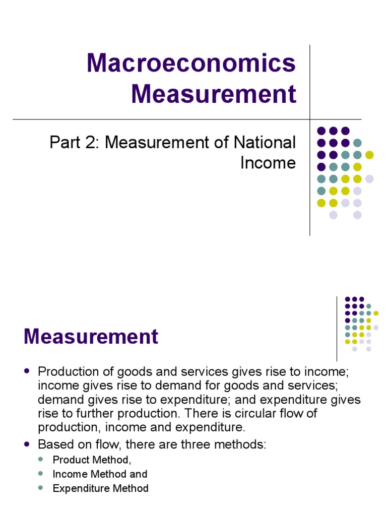 Macroeconomics Measurement: Part 2: Measurement of National Income ...