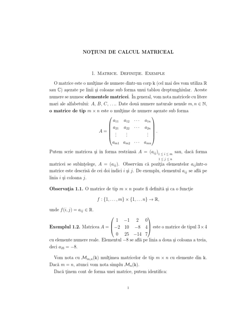 Calcul Matriceal | PDF