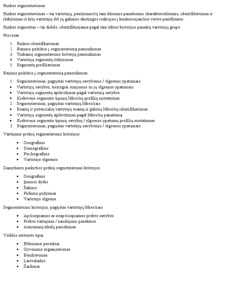 Rinkos Analize | PDF