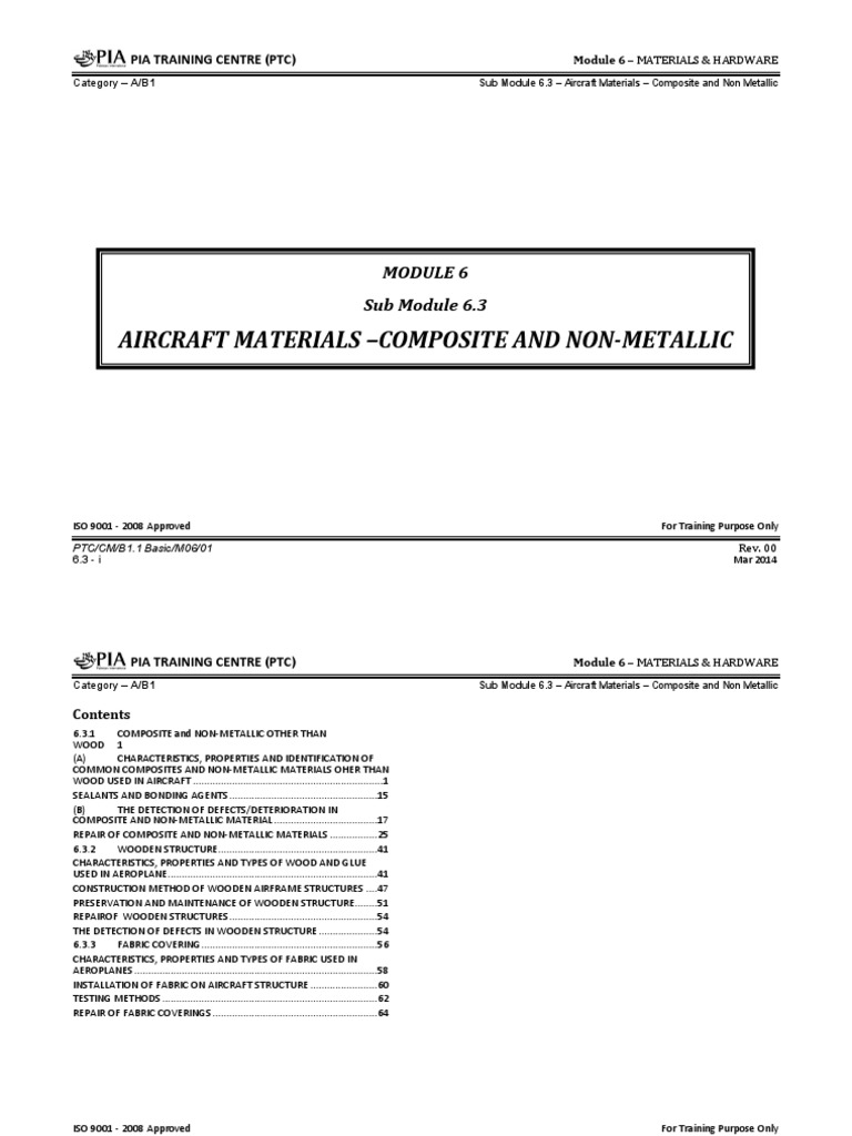 Module 6 (Materials & Hardware) SubModule 6.3 (Aircraft Mate | PDF ...