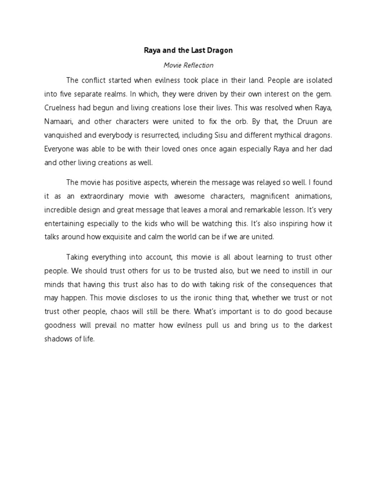 Raya and The Last Dragon | PDF