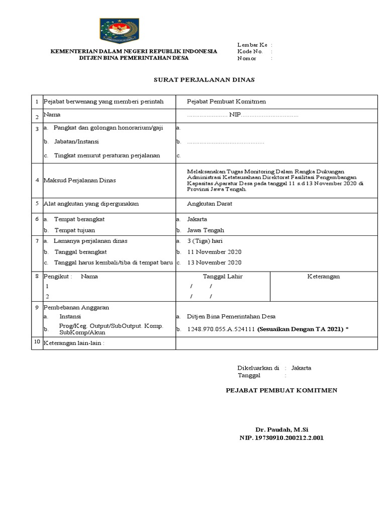 Format SPPD 2021 | PDF