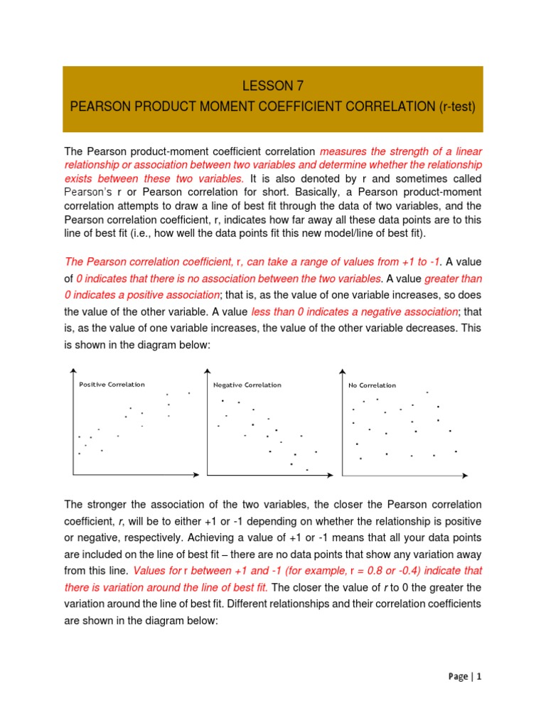 Pearson Correlation Coefficient Explained | PDF | Correlation And Dependence | Statistical Analysis