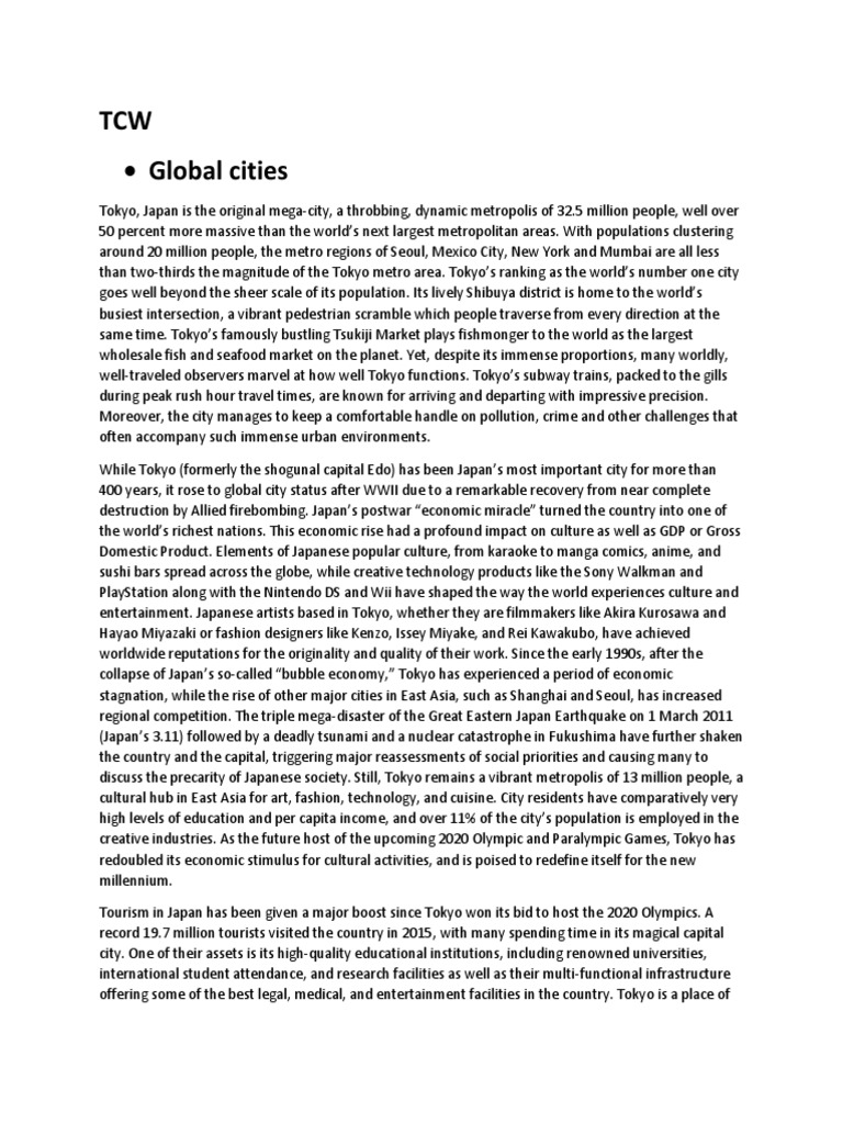 Coursehero 5 | PDF | Tokyo | Japan