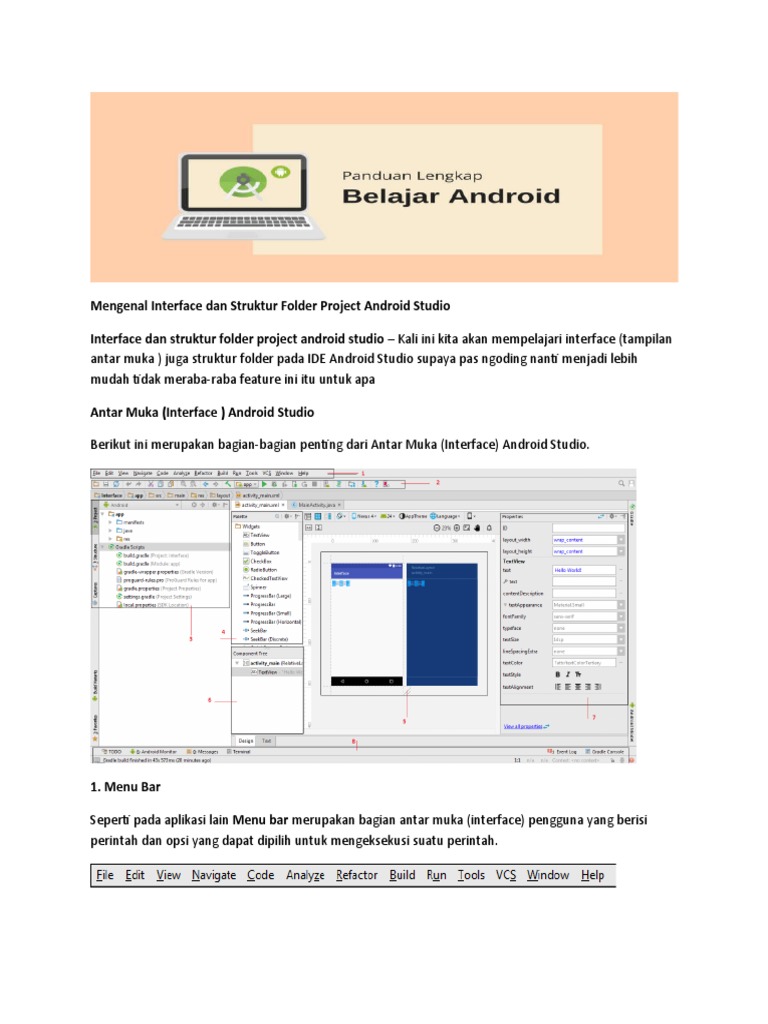 Mengenal Interface Dan Struktur Folder Project Android Studio | PDF