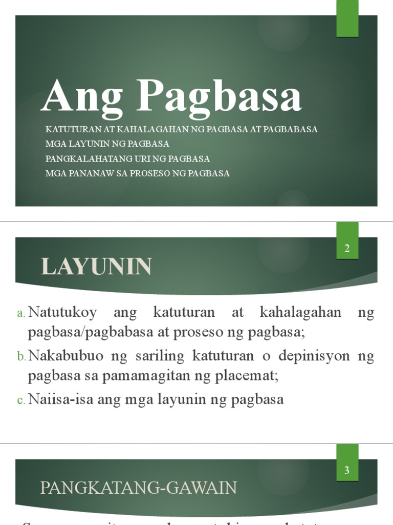 Ang Pagbasa | PDF