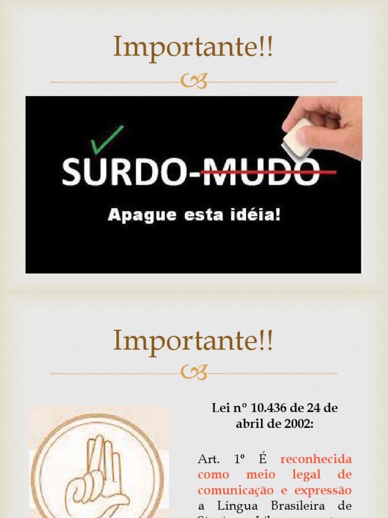 Slides - Libras - Conceito, Histórico e Importância | PDF | Linguagem ...