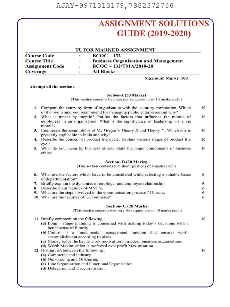 Assignment Solutions GUIDE (2019-2020) | Download Free PDF | E Commerce ...