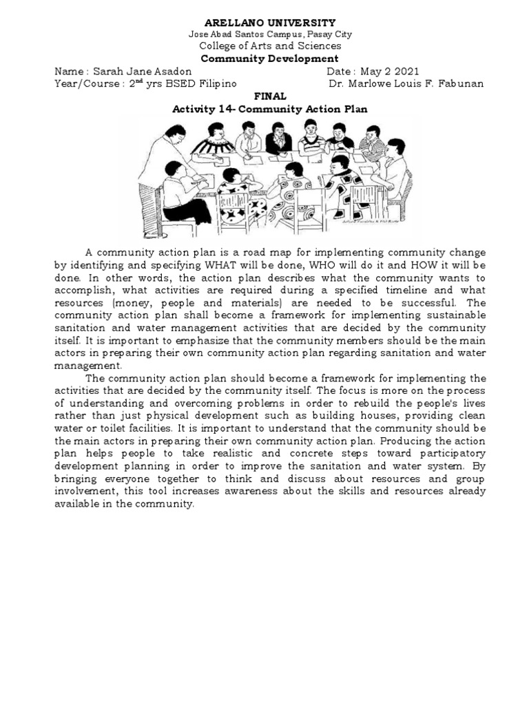 Community Action Plan Template | PDF | Community | Business