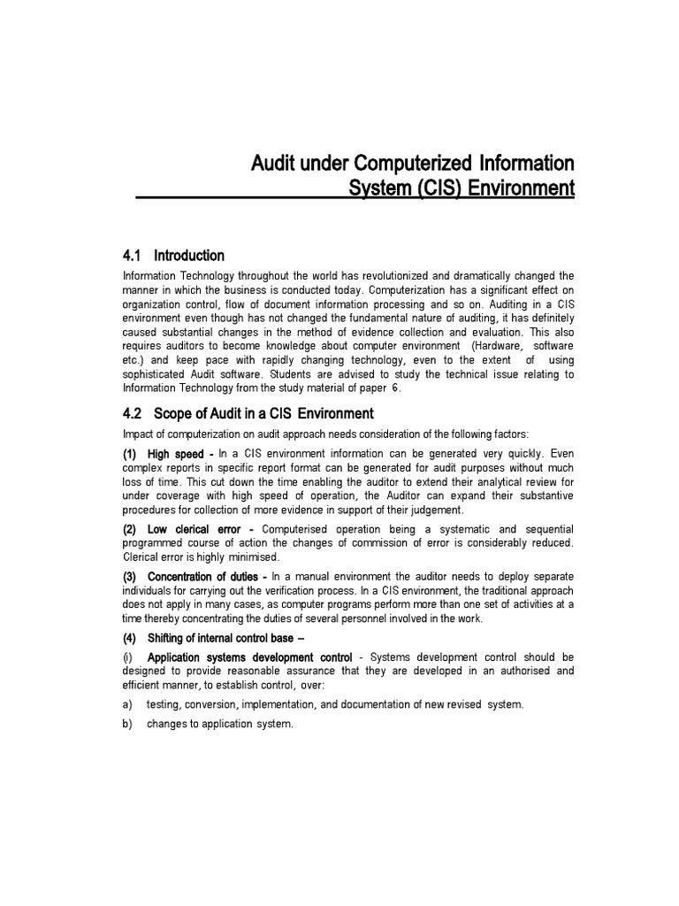Audit On CIS Environment | PDF | Internal Control | Computer Network