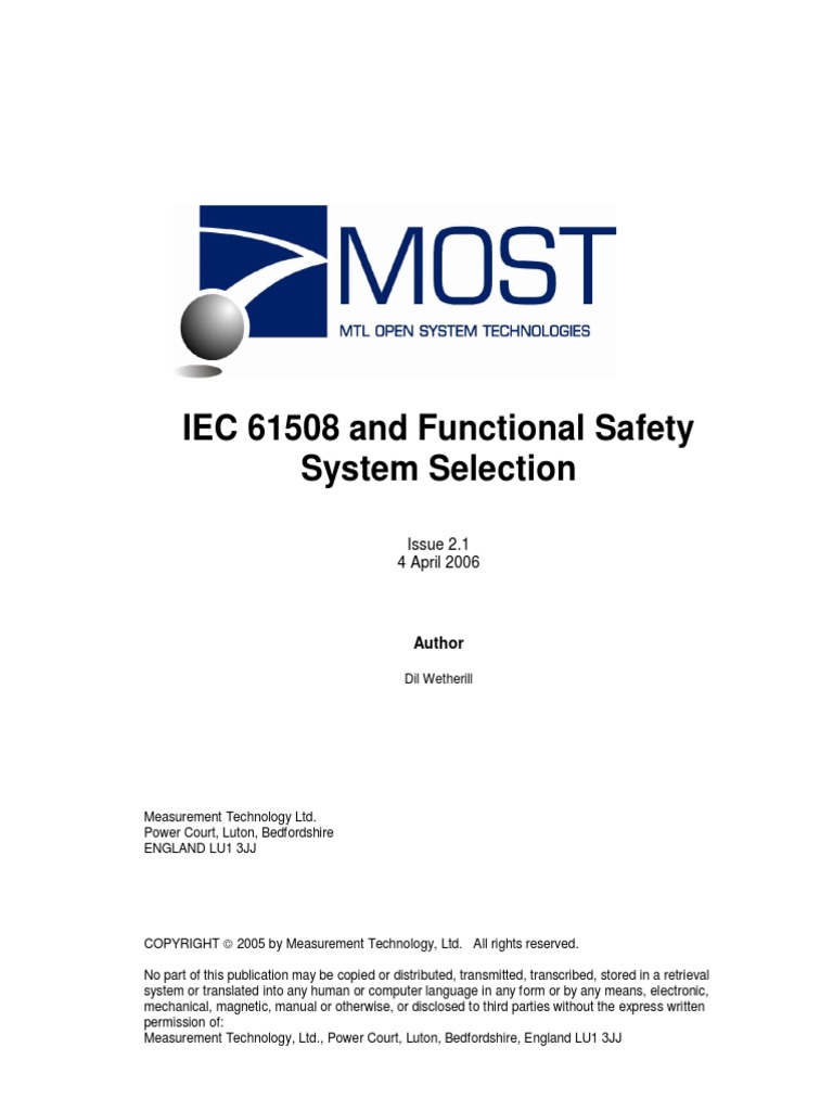 IEC 61508 and Functional Safety | PDF | Safety | Systems Engineering