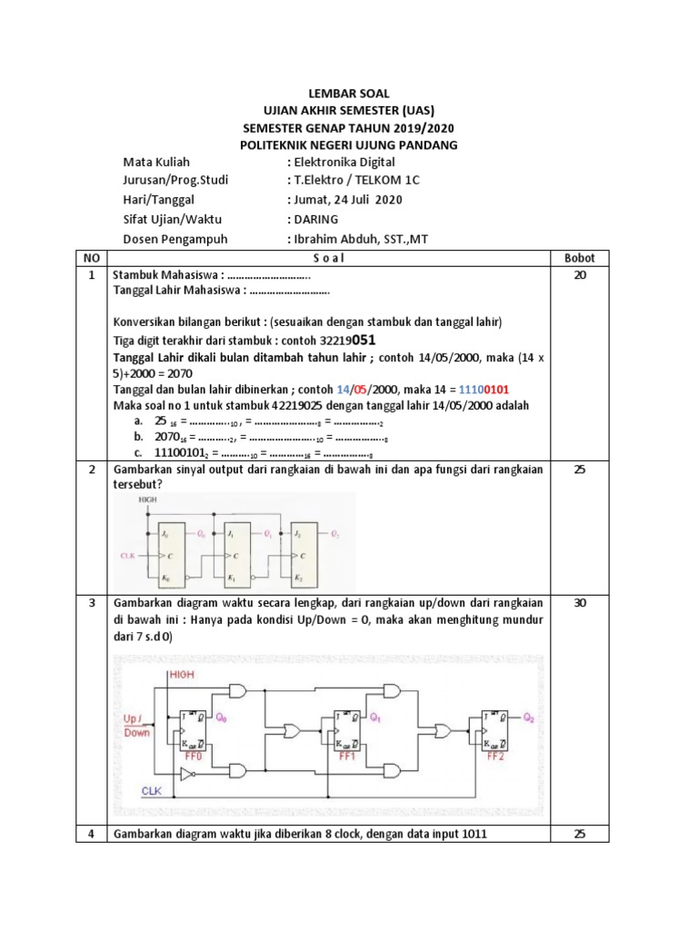 Diagram Waktu Rangkaian Up/Down | PDF