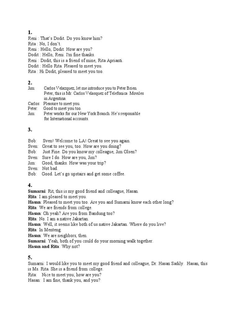 Introducing Others Conversation and Links | PDF