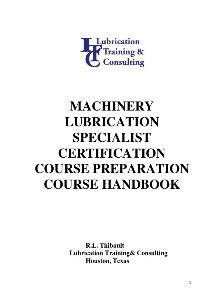 MLT Preparation Handbook Section 1 | PDF | Wear | Lubricant