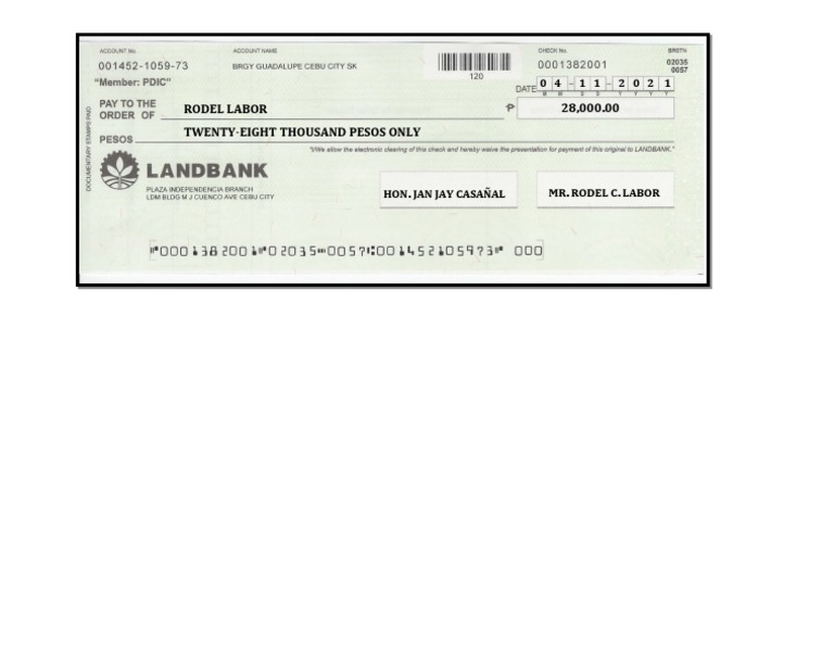 Rodel Labor invoice for Php 28,000 | PDF