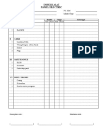 FORM Checklist Panel Listrik | PDF