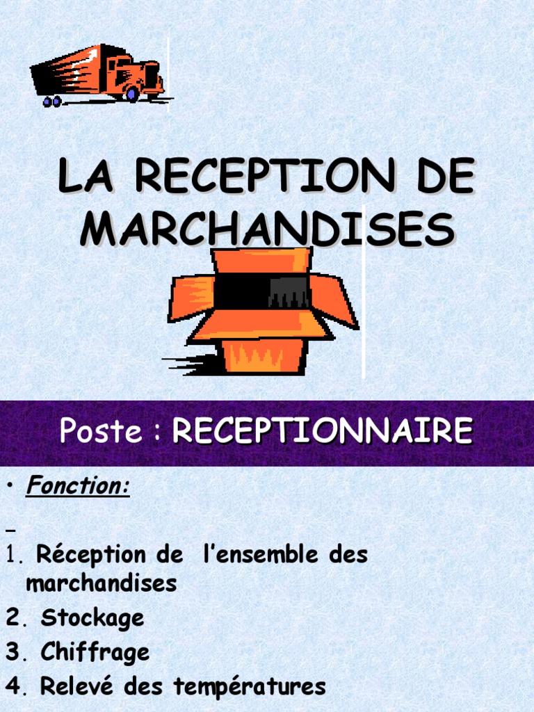 La Reception de La Marchandise | PDF | Inventaire | Business