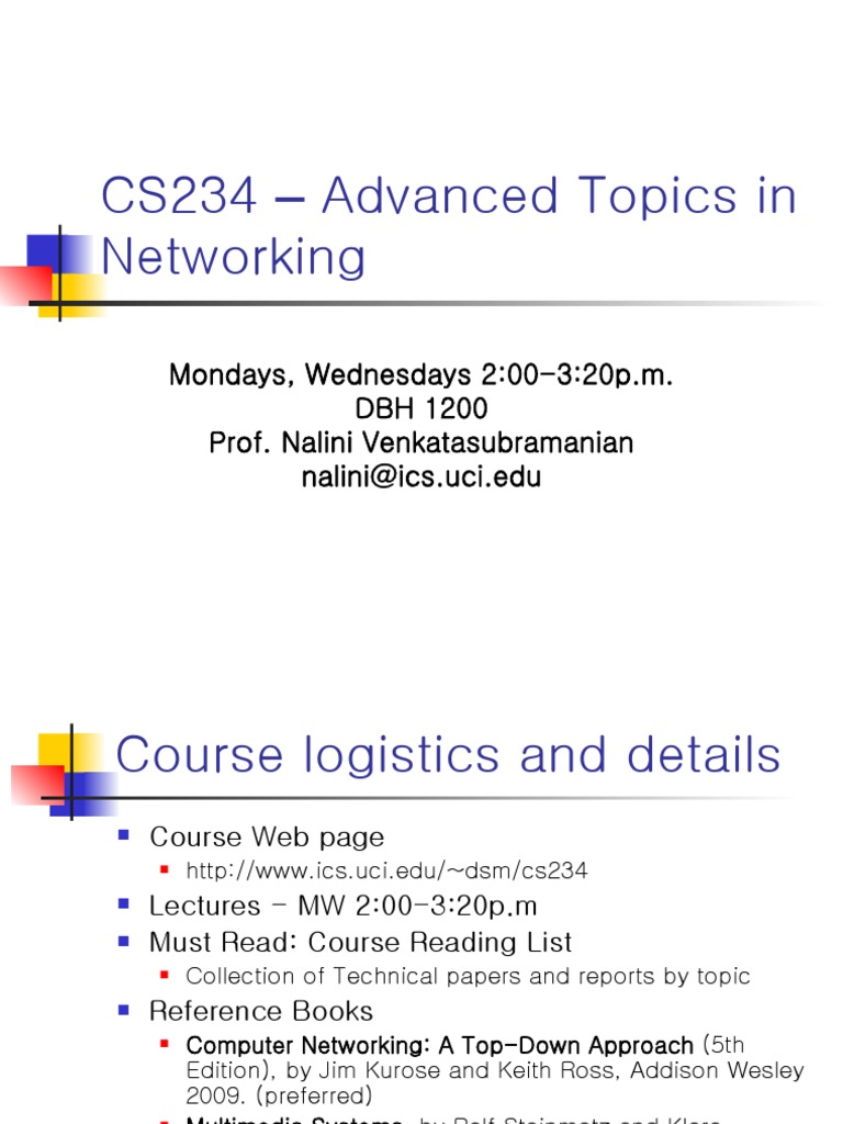CS234 - Advanced Topics in Networking | PDF | Peer To Peer | Computer Network