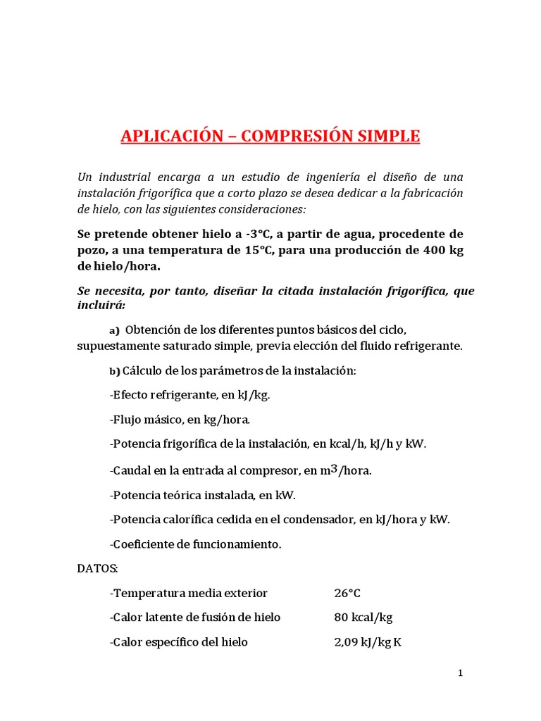 2-COMPRESIÓN SIMPLE-Aplicación | PDF | Calefacción, Ventilación y Aire ...