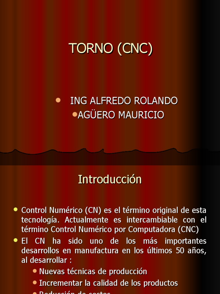 Torno CNC | PDF | Control numerico | Sector secundario de la economía