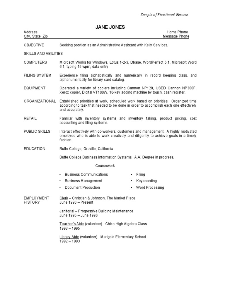 Jane Jones Sample Resume F | PDF