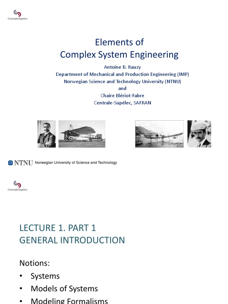 Elements of Complex System Engineering | PDF | Conceptual Model ...