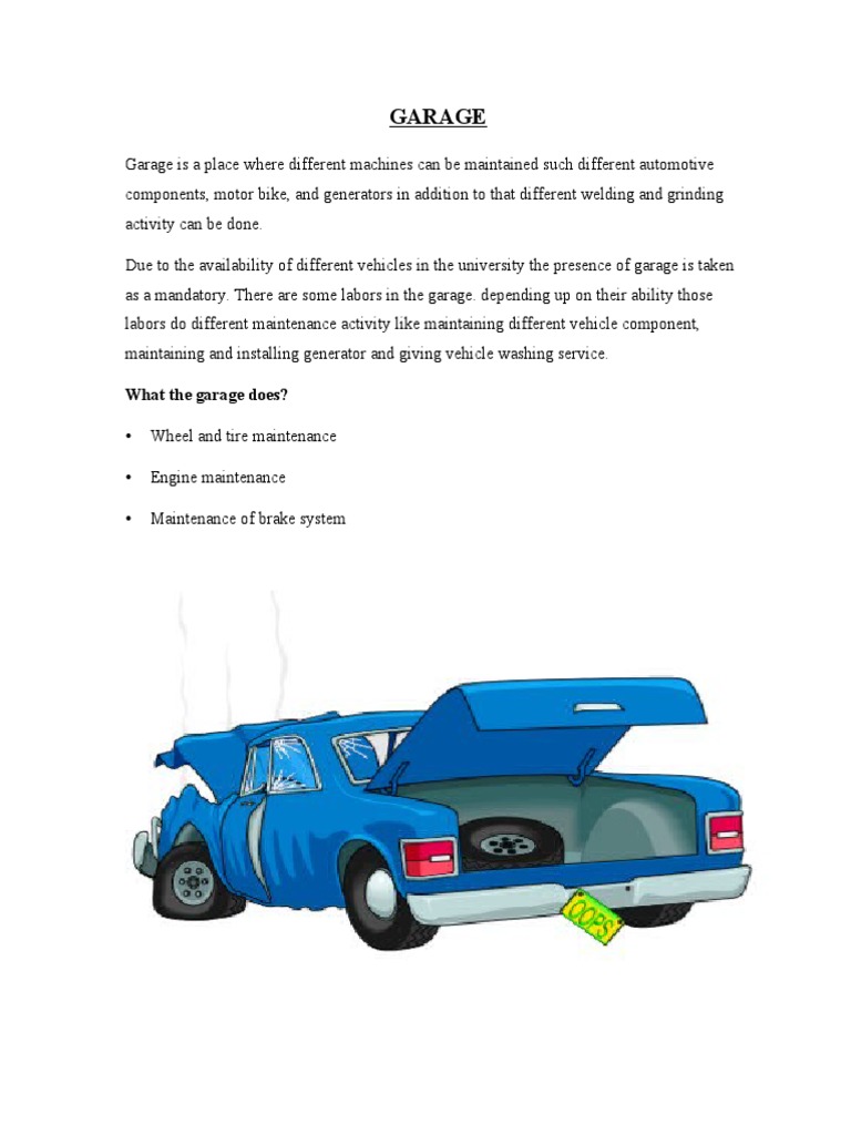 Garage: What The Garage Does? | PDF | Technology & Engineering | Business