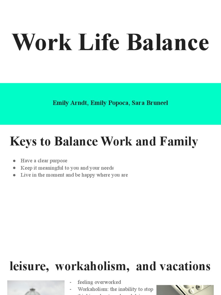 Work Life Balance | PDF
