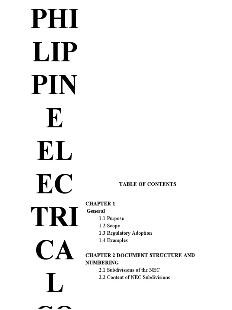 Philippine Electrical Code | Download Free PDF | Electrical Wiring ...