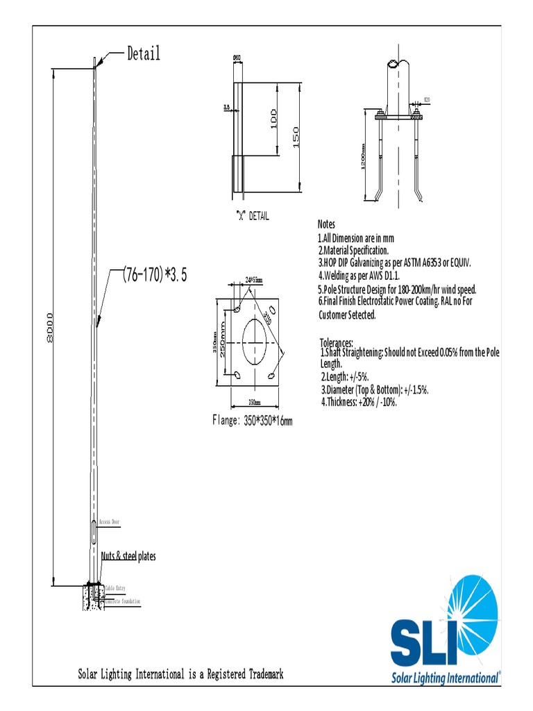 8m Stealth Solar Street Light Pole | PDF