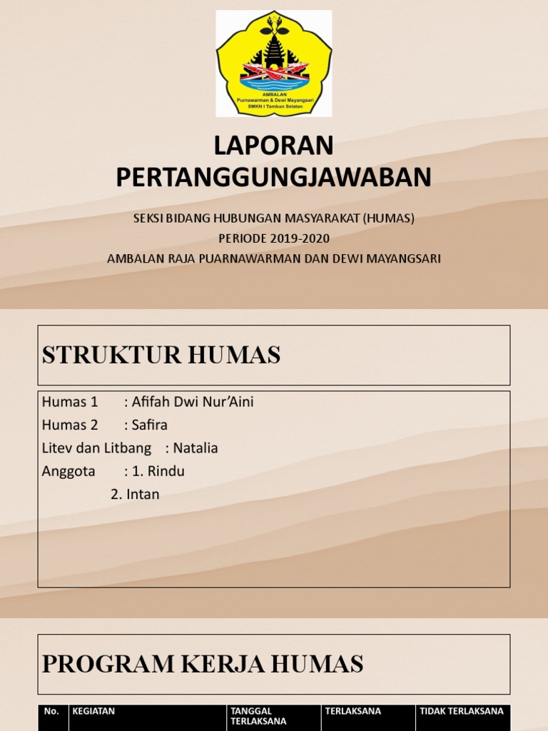 Laporan Kinerja Humas Periode 2019-2020 | PDF