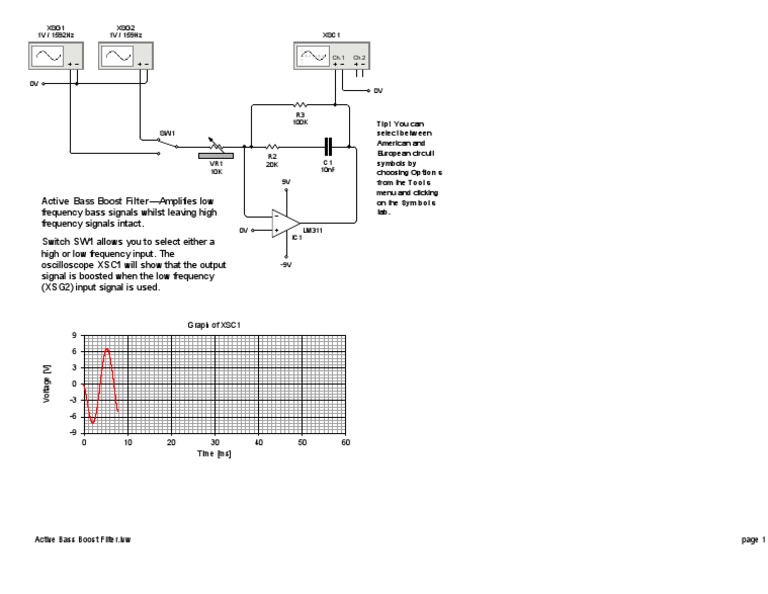 Active Bass Boost Filter | Download Free PDF | Electronic Engineering ...