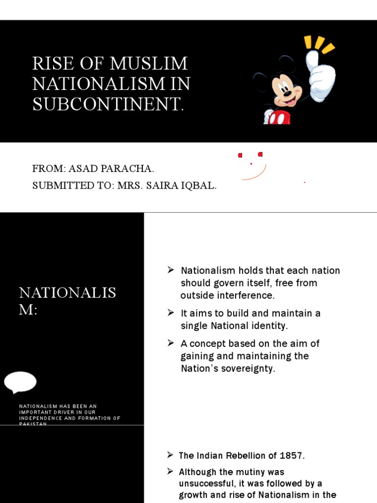 Rise of Muslim Nationalism | PDF | All India Muslim League | Pakistan ...