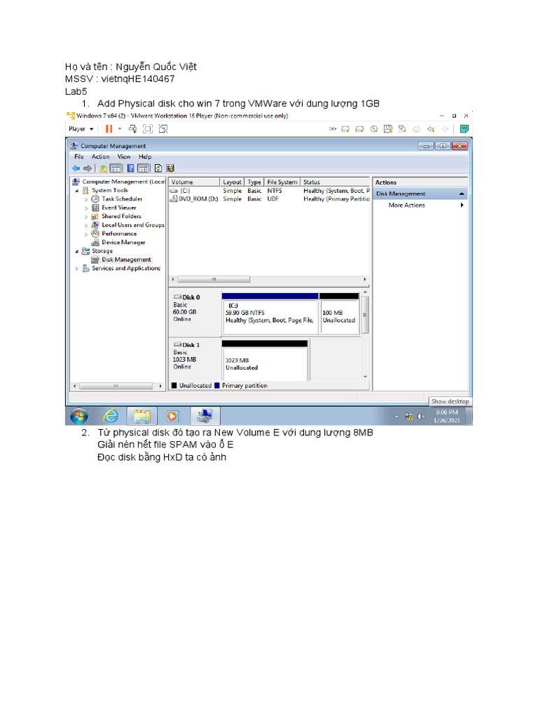 Nguyen Quoc Viet K14 HL Lab 5. Viewing Segments and Clusters With A Hex Editor | PDF