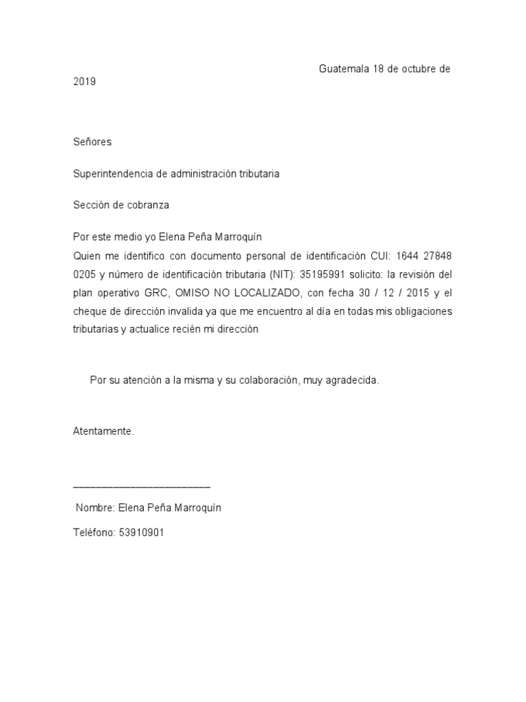 Carta para La Sat | PDF