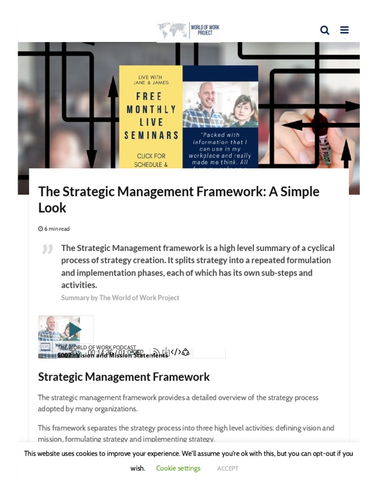 The Strategic Management Framework - A Simple Look - The World of Work ...