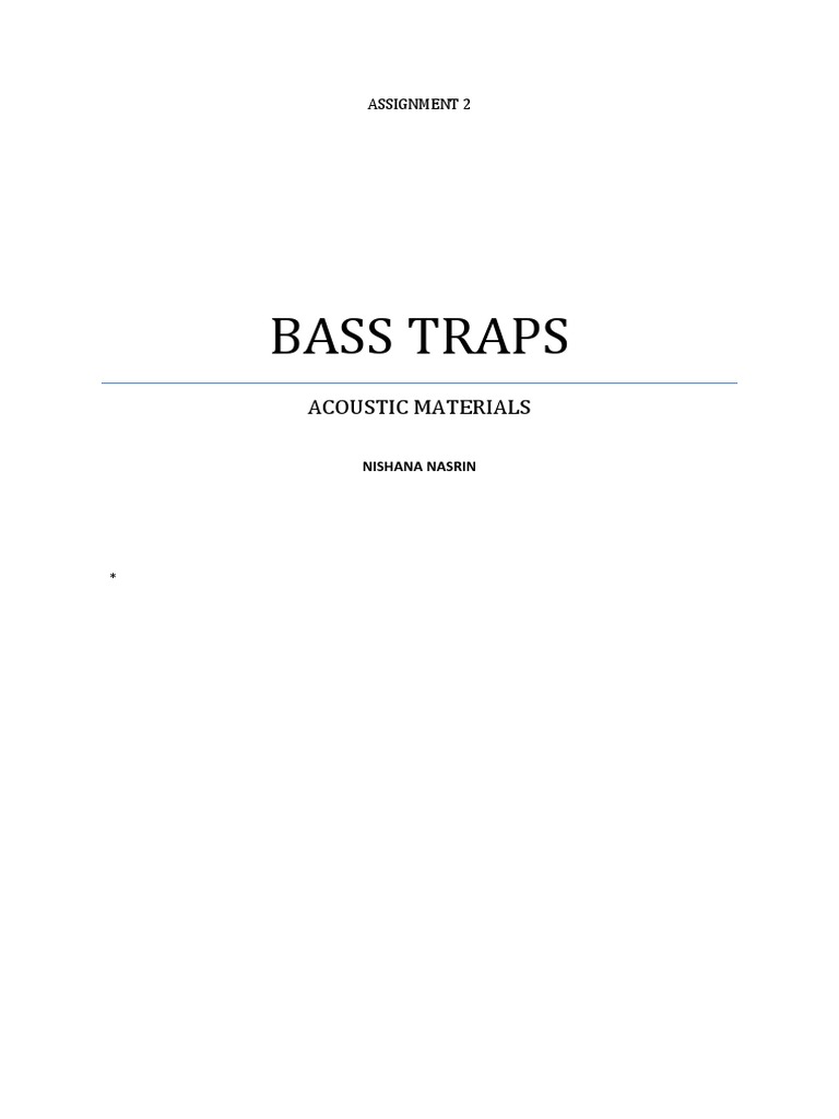 Bass Traps: Acoustic Materials | PDF | Acoustics | Applied And ...