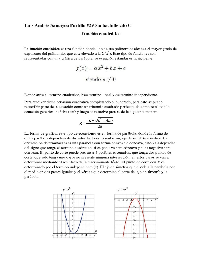 Función Cuadrática Lasp | PDF