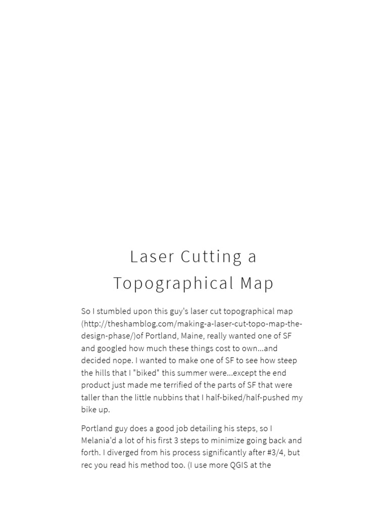 Laser Cutting A Topographical Map | PDF | Geographic Information System ...