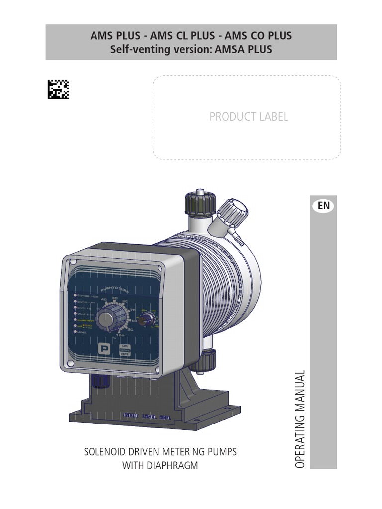 Ams Plus - Ams CL Plus - Ams Co Plus Self-Venting Version: AMSA PLUS | PDF | Pump | Relay