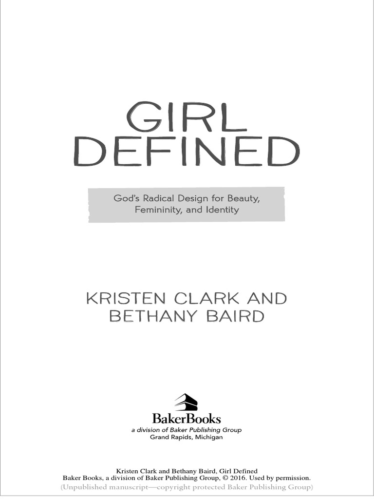 Girl Defined: Kristen Clark and Bethany Baird | PDF | English Standard ...