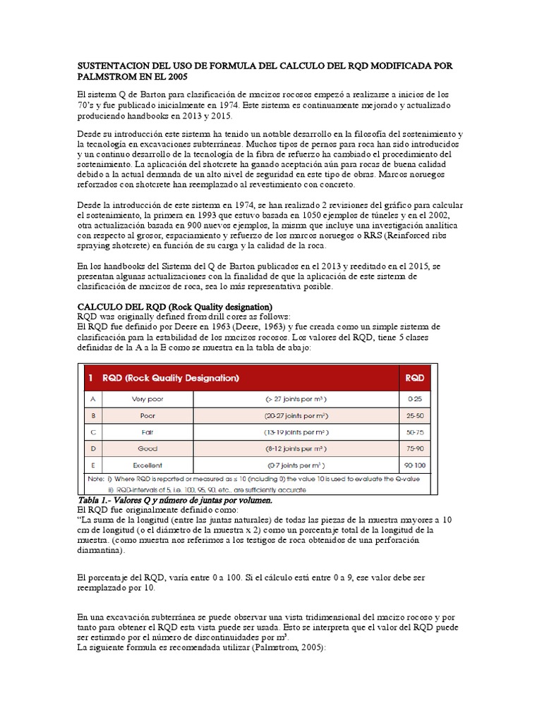 Informe Sobre La Conveniencia Del Uso de La Nueva Formula Del Q para ...