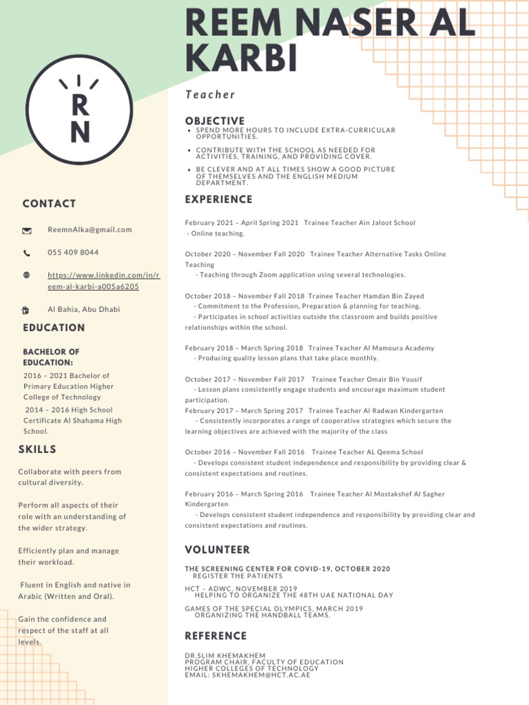 Creative CV | PDF | Teachers | Lesson Plan