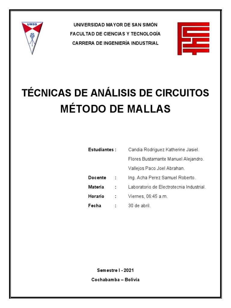 ANÁLISIS DE CIRCUITOS POR MALLAS | PDF | Análisis de red (circuitos eléctricos) | Resistencia ...