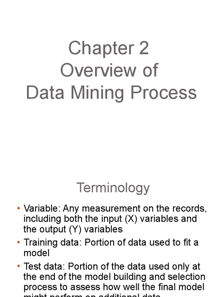 Overview of Data Mining Process | PDF | Statistical Classification | Outlier