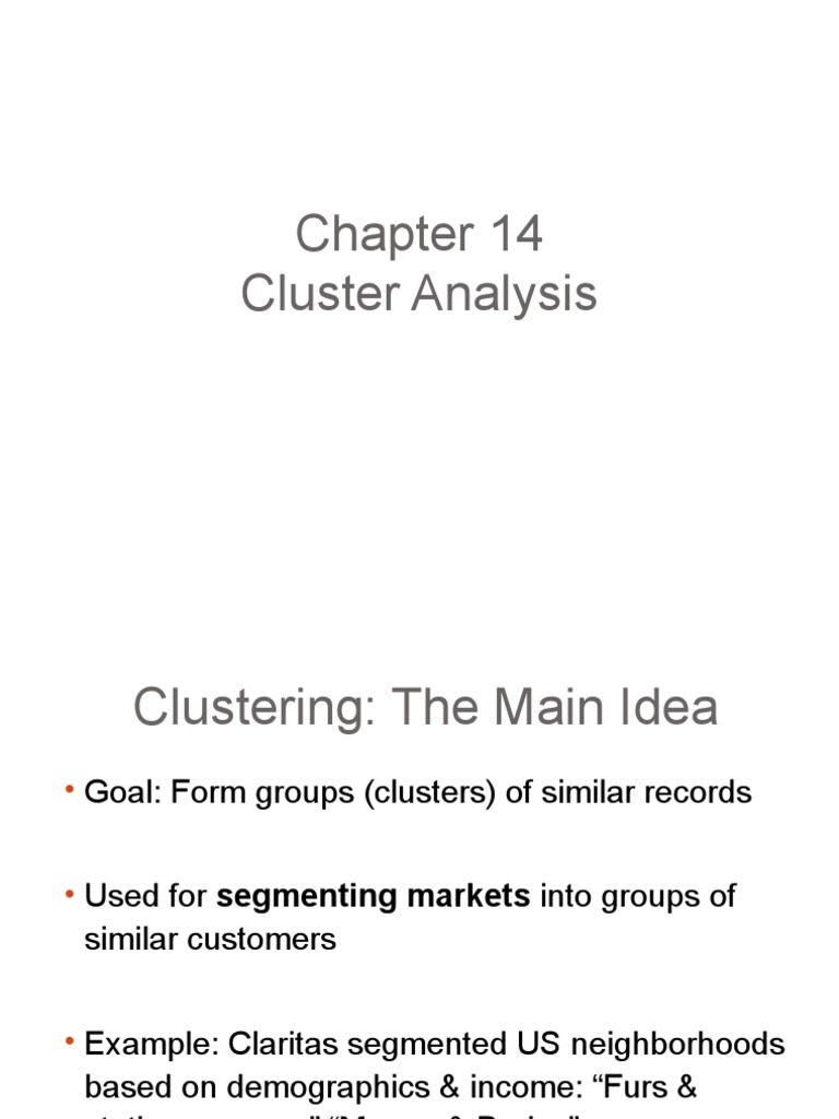 Chap15 Cluster Analysis | PDF | Cluster Analysis | Machine Learning